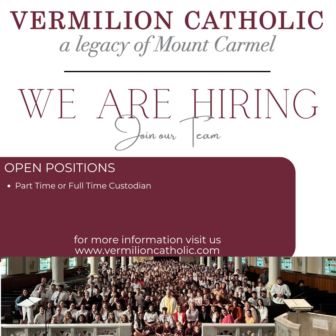Employment Opportunities - Vermilion Catholic, a Legacy of Mount Carmel